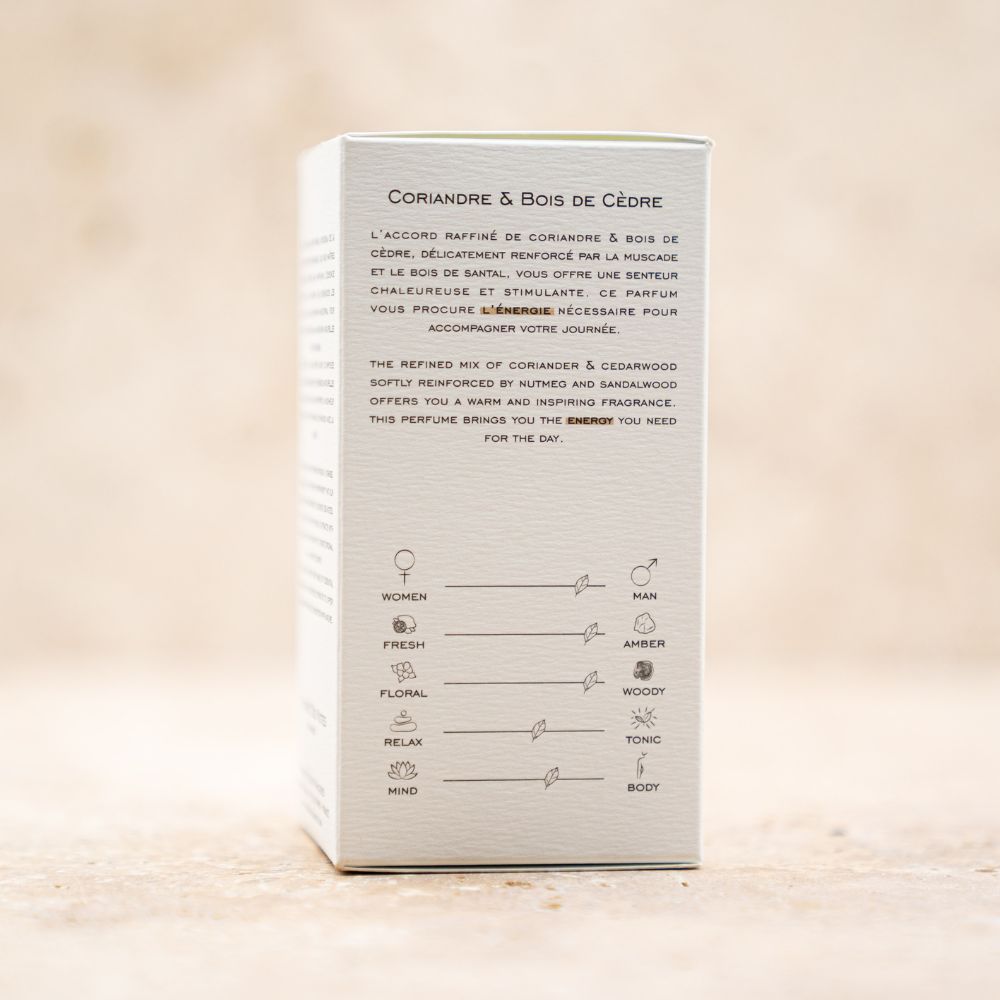 Coriander & Cedarwood, eau de parfum | L'Essence des Notes